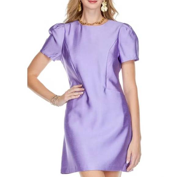 Jade | Dresses | New Jade Fitted Short Sleeve Dress In Lilac | Poshmark